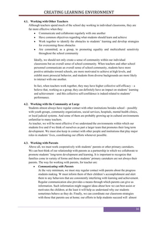 Creating learning environment | PDF