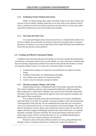 Creating learning environment | PDF