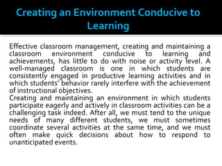 Creating Learning Environment | PPT