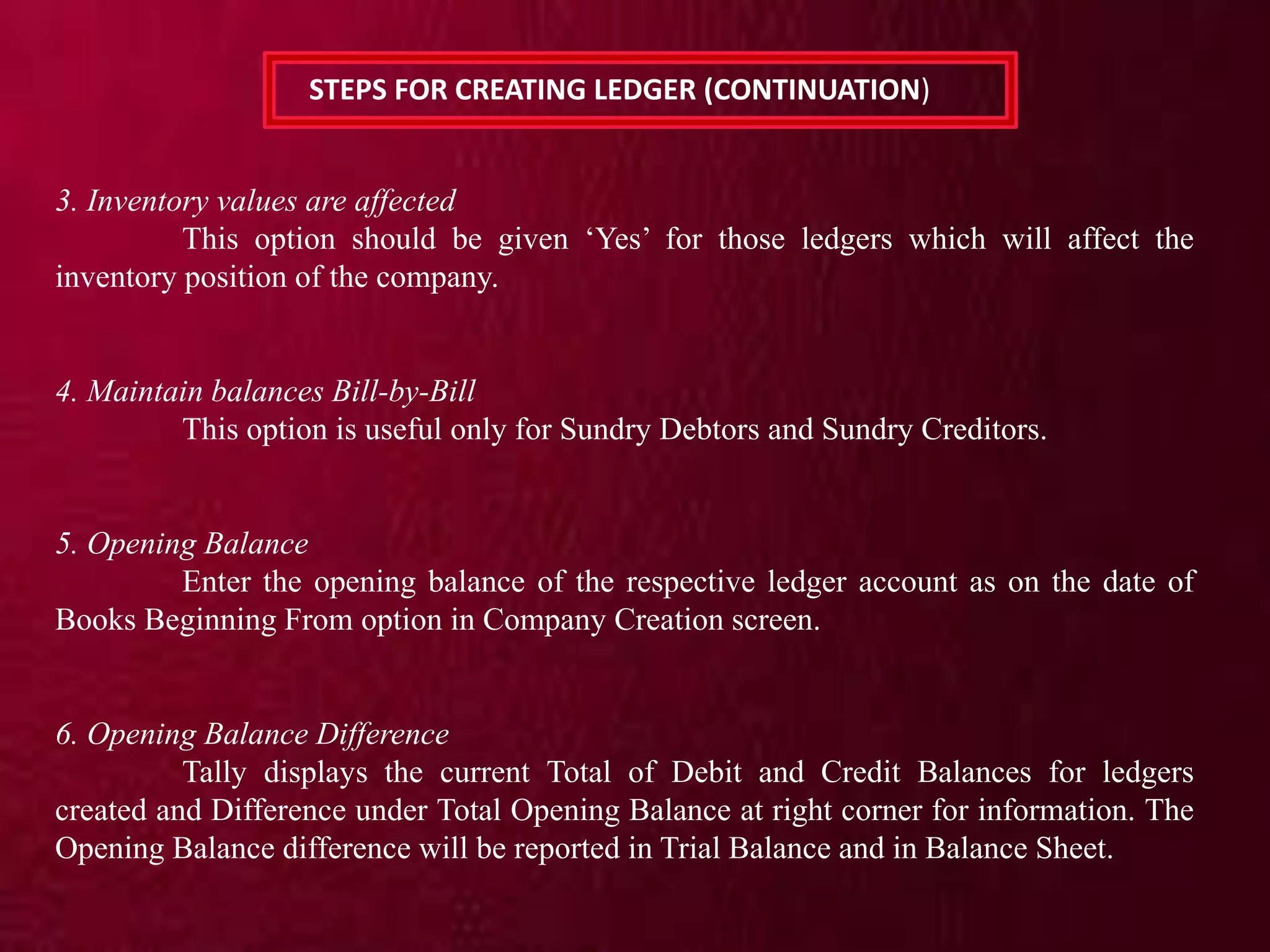 Creation of Ledger - R.D.Sivakumar | PPTX