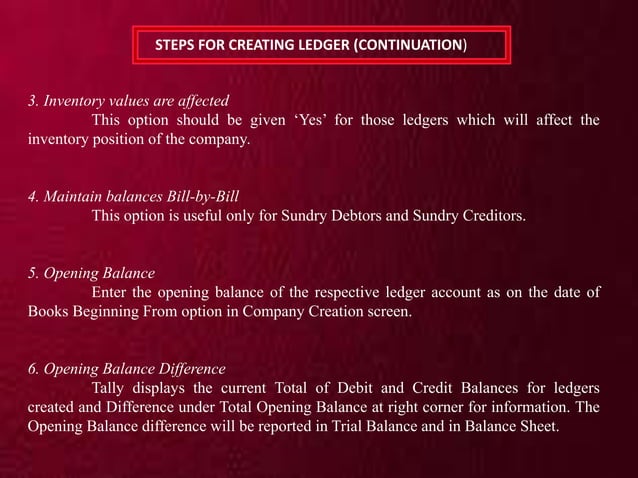Creation of Ledger - R.D.Sivakumar | PPTX