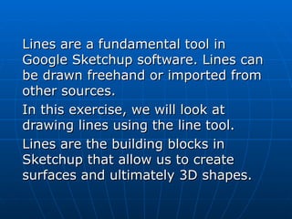 Creating lines in sketchup | PPT