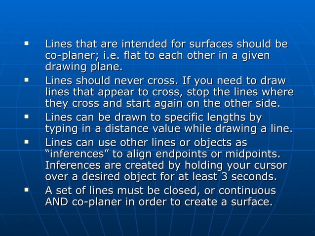 Creating lines in sketchup | PPT