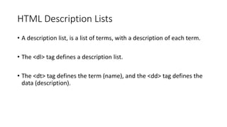 Creating lists | PPTX