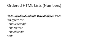 Creating lists | PPT