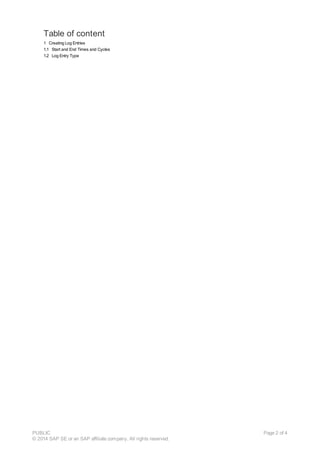 LOGBOOk ENTRIES IN SAP PM | PDF