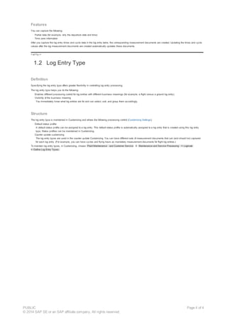 LOGBOOk ENTRIES IN SAP PM | PDF