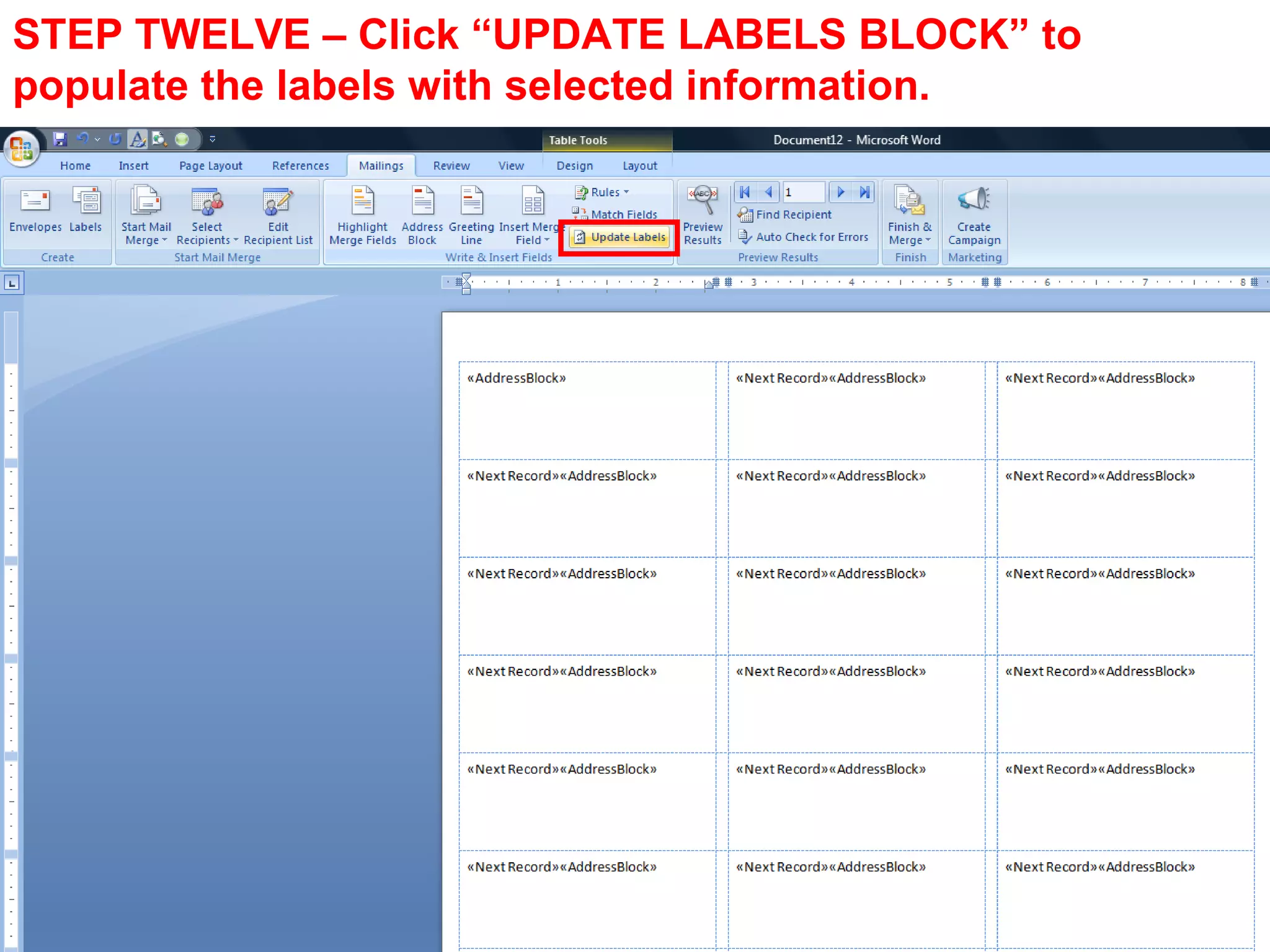 Creating mailing labels from outlook contacts | PPT