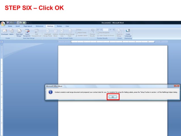 Creating mailing labels from outlook contacts | PPT