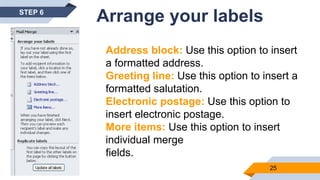 Creating mail merge | PPTX