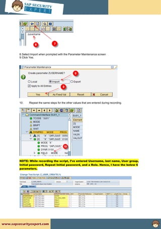 Creating mass users using e_catt | PDF