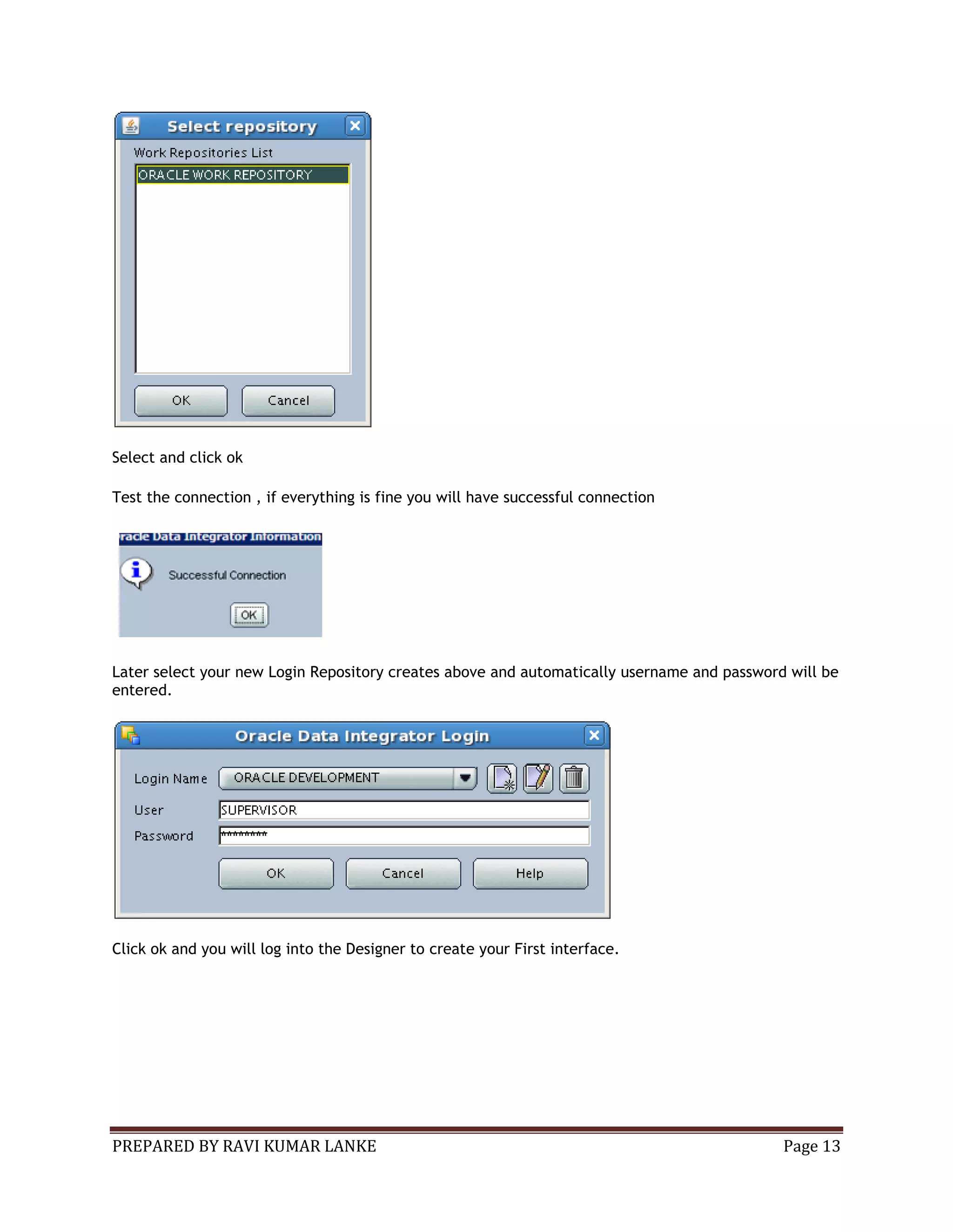 Creating master and work repository | PDF