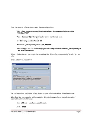 Creating master and work repository | PDF