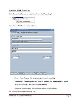Creating master and work repository | PDF