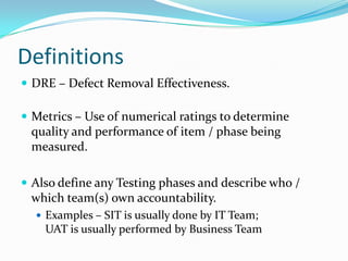 Creating Meaningful Defect Metrics by Harmony Brenner | PPT