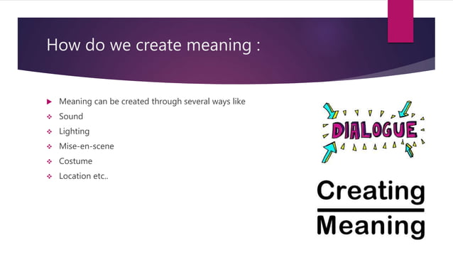 Creating meaning in media language | PPTX