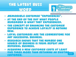 Memorable Customer Experiences | PPT