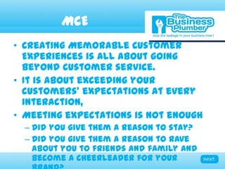 Memorable Customer Experiences | PPT