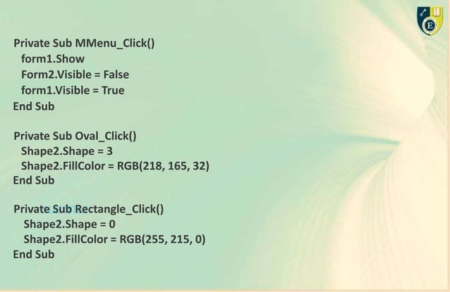 Creating menu in visual basic 6 | PPT