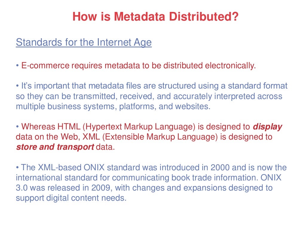 Creating Metadata That Works