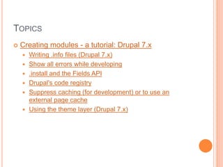 Creating modules in Drupal | PPT