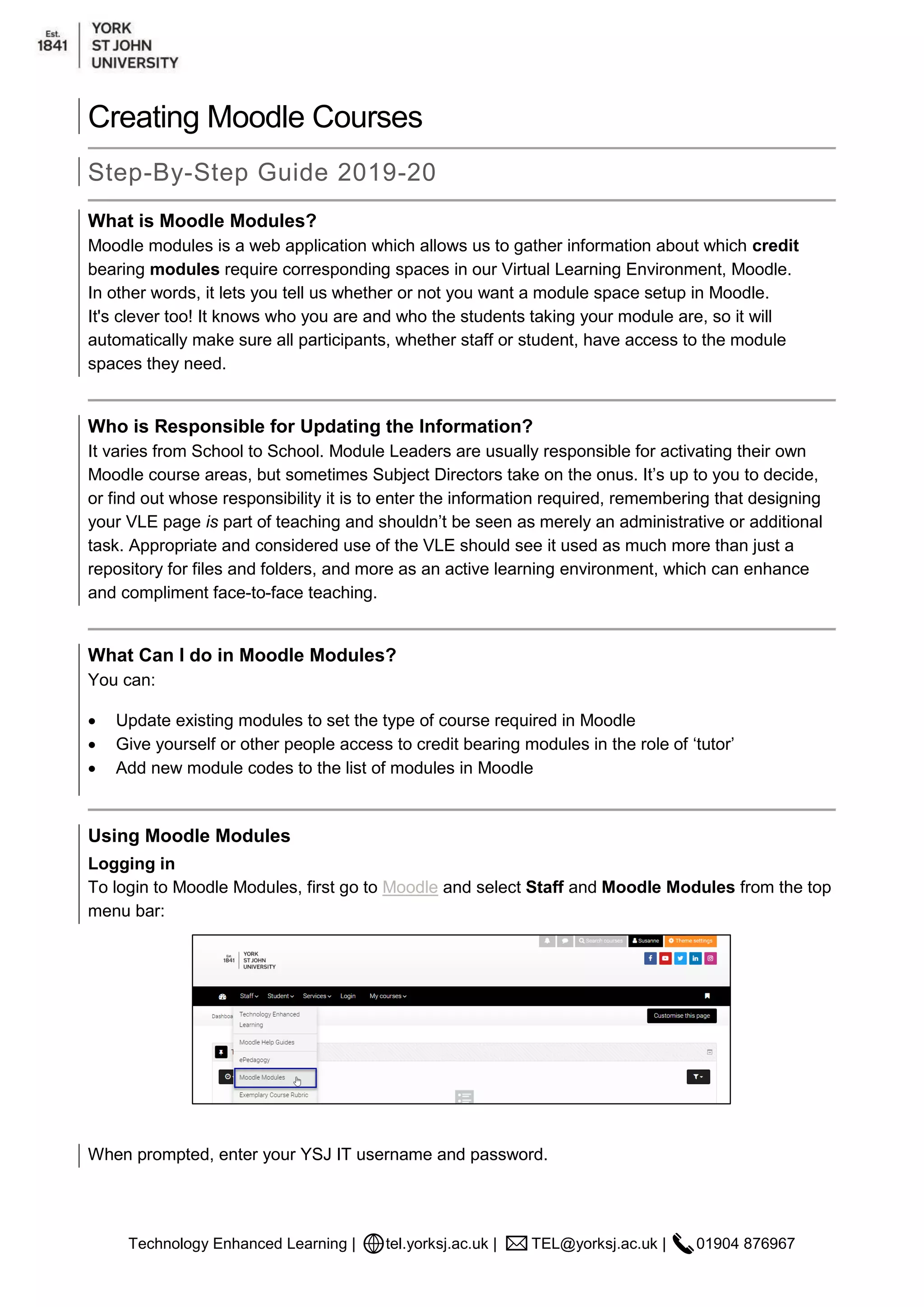 Creating moodle courses step by-step guide 19-20 | PDF