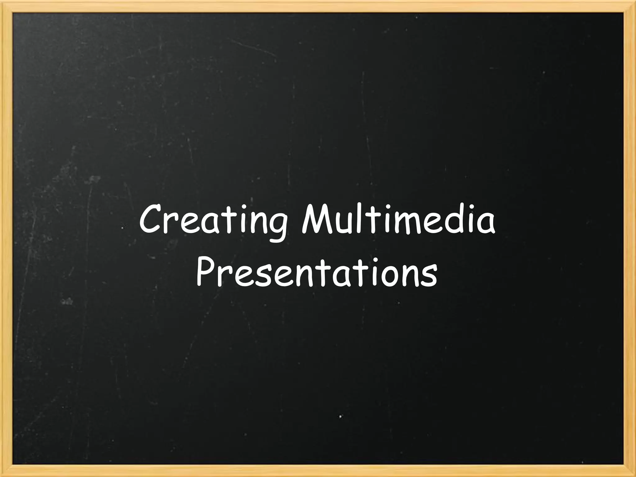 Creating multimedia presentations | PDF