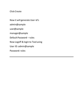 Creating new application | DOCX