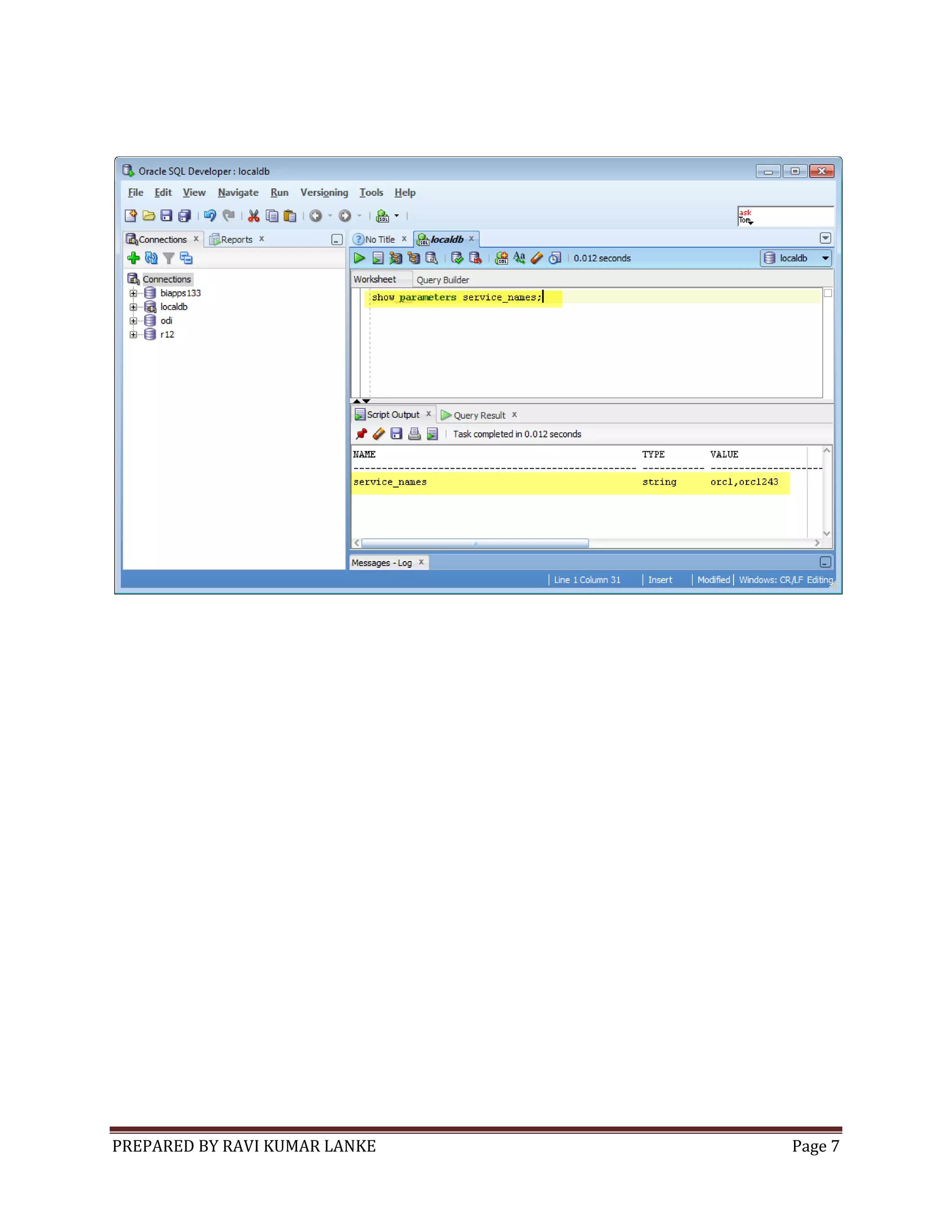 Creating New Service Name For Oracle Database Pdf