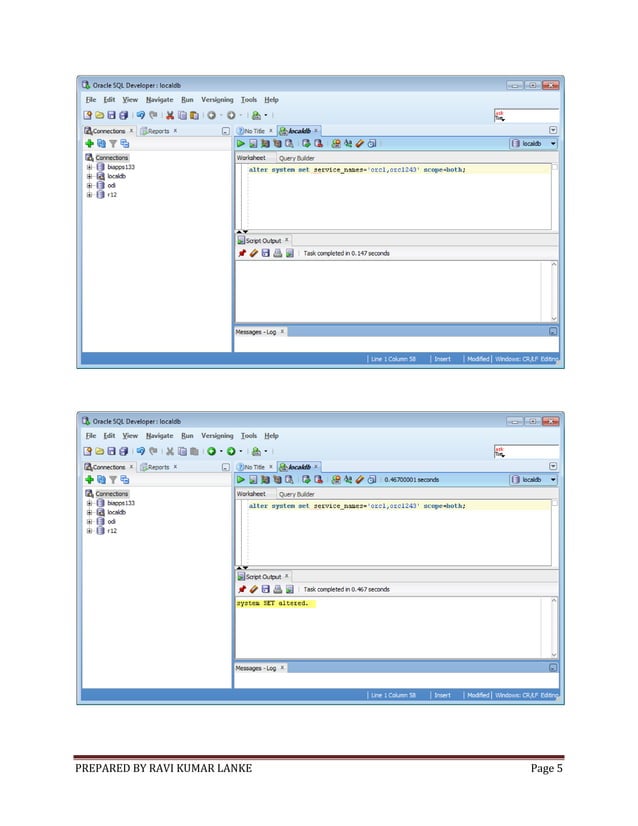 Creating new service name for oracle database | PDF