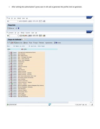 Creating new users and roles in sap guide | PDF