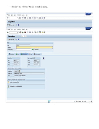 Creating new users and roles in sap guide | PDF