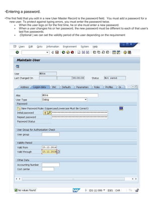 Creating new users and roles in sap guide | PDF