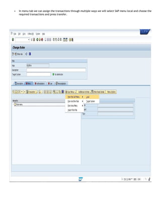 Creating new users and roles in sap guide | PDF