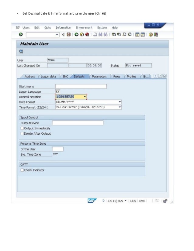 Creating New Users And Roles In Sap Guide