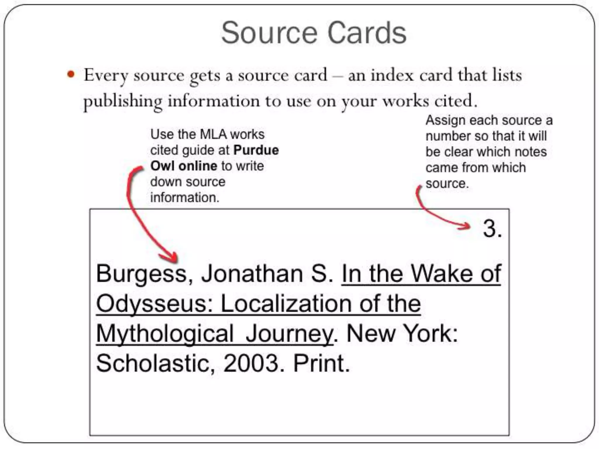 Creating notecards for a research paper | PPTX