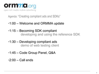 Creating ORMMA Compliant Mobile Apps | PPT