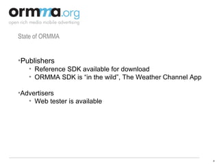 Creating ORMMA Compliant Mobile Apps | PPT