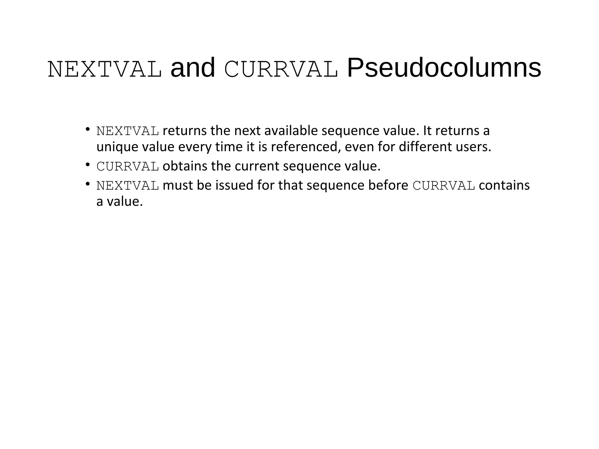 Creating other schema objects | PPT