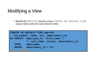 Creating other schema objects | PPT