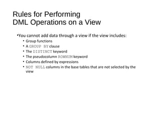 Creating other schema objects | PPT