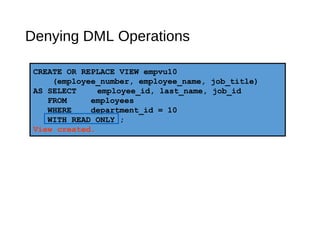 Creating other schema objects | PPT