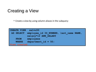Creating other schema objects | PPT