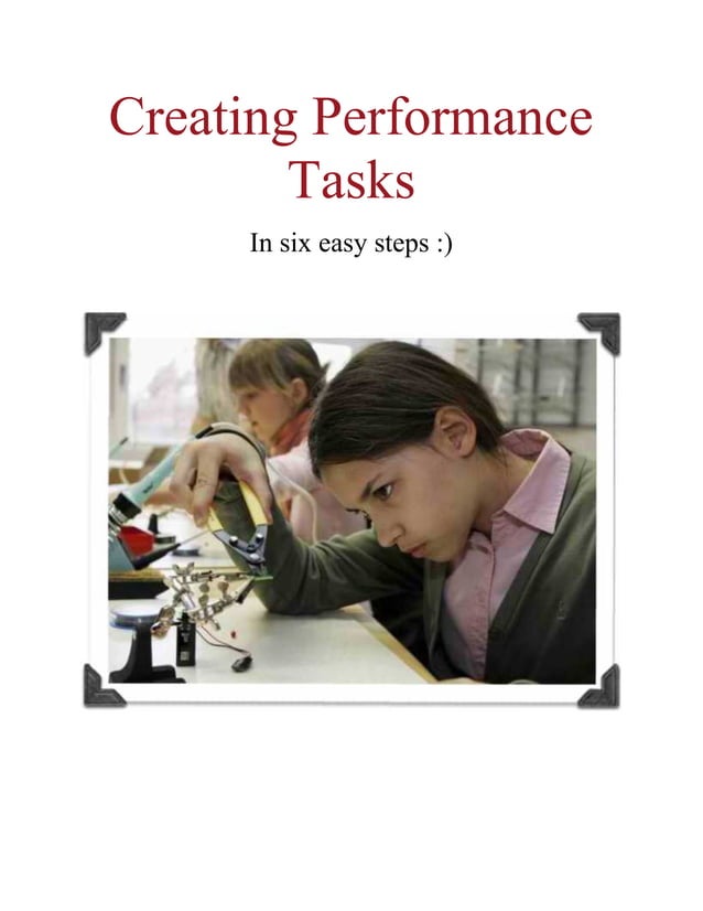 Creating Performance Tasks Easy Steps | PDF