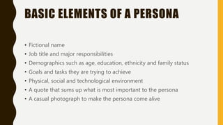 Creating Personas: For the Enrichment of the User Experience Community ...