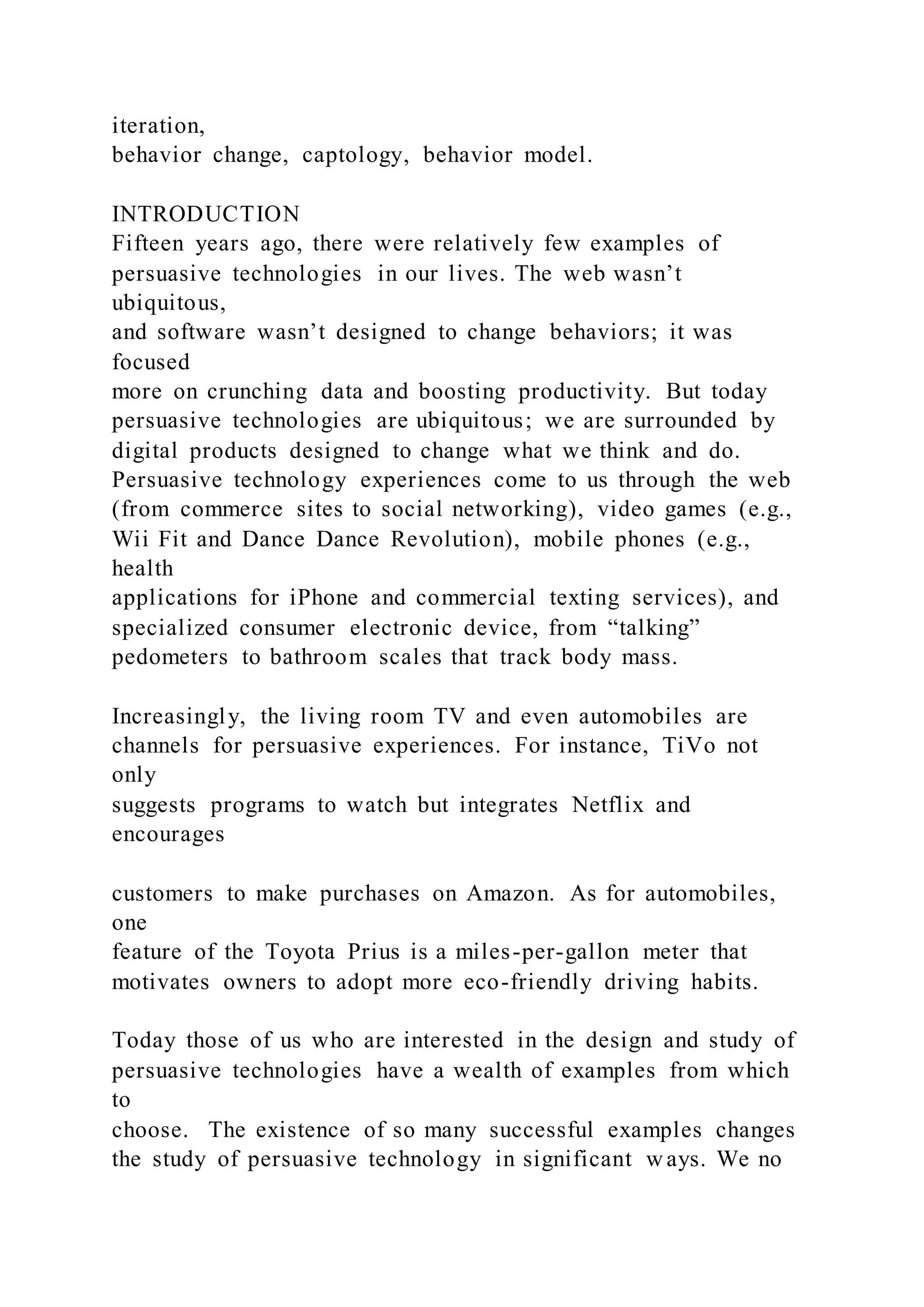 Creating Persuasive Technologies An Eight-Step Design Pr | DOCX