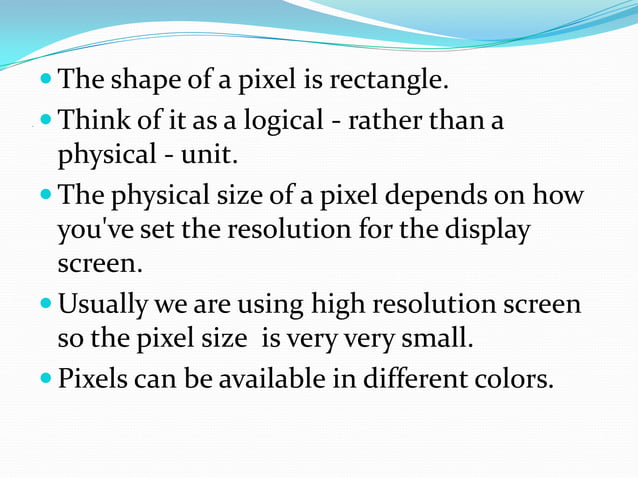 Creating pixels using graphics | PPT