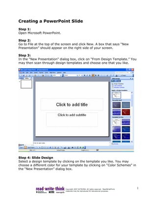 Creating powerpointslide | PDF