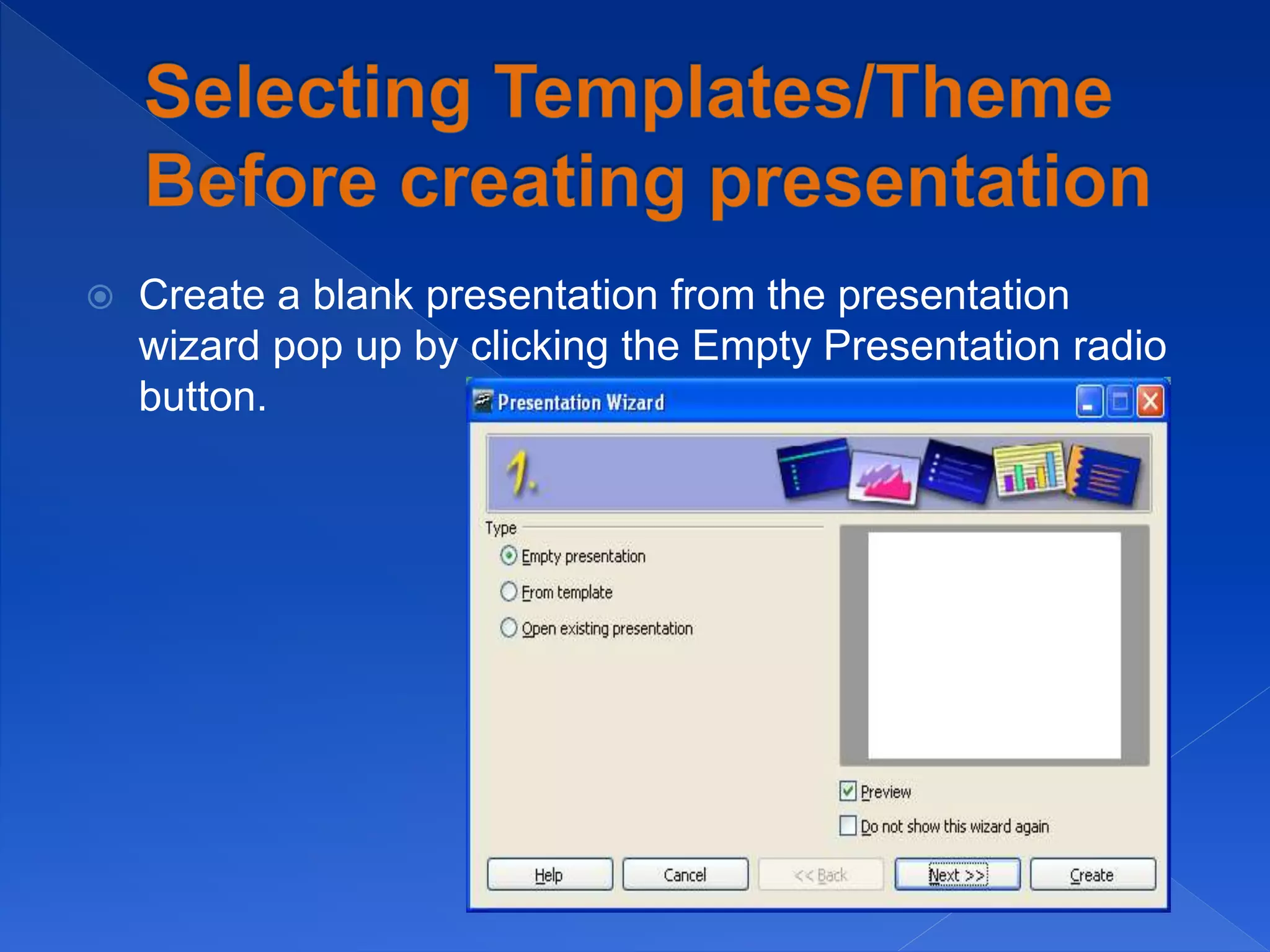Creating presentation in oo impress | PPTX