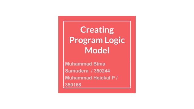 Creating program logic model | PPT